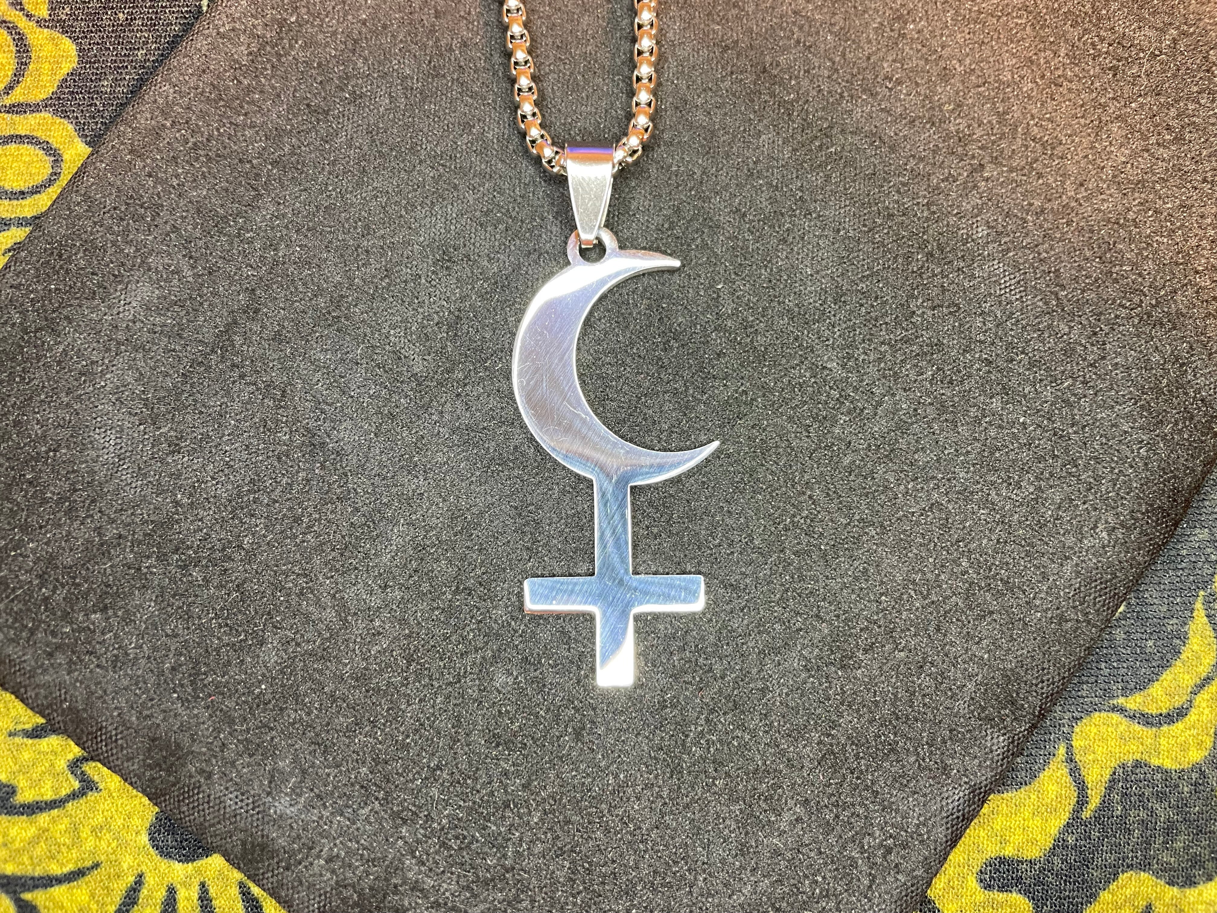 Cross And Crescent Moon Symbol Crescent Moon Original Cross Stitch